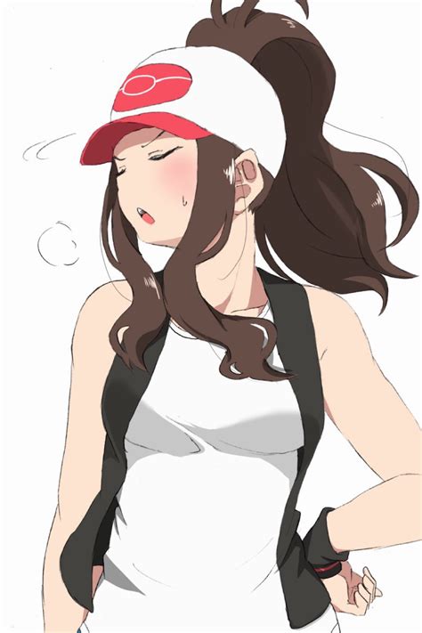 배경 화면 애니메이션 소녀들 포켓몬 힐다 포케몬 긴 머리 포니 테일 갈색 머리의 독주 삽화 디지털 아트 팬 아트 1088x1632 Garett