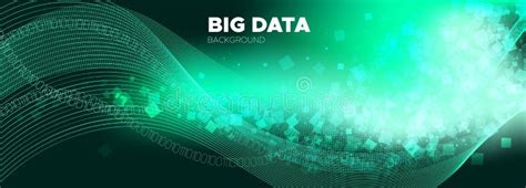 Green Big Data Illustration Abstract Concept Stock Vector