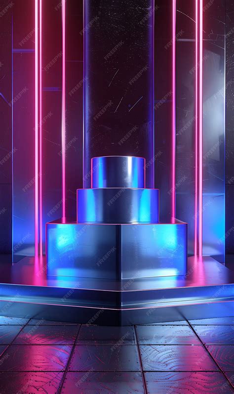 Interlocking Octagonal Steel Product Stand With Industrial And Mode Lunar Concept Idea Layout