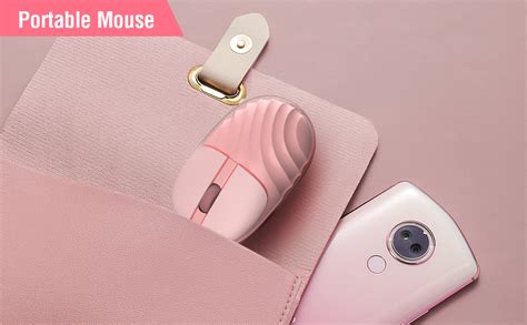 edjo pink wireless mouse rechargeable silent multi device bluetooth mouse with cute