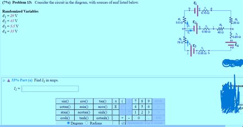 solved problem 13 consider the circuit in the diagram with