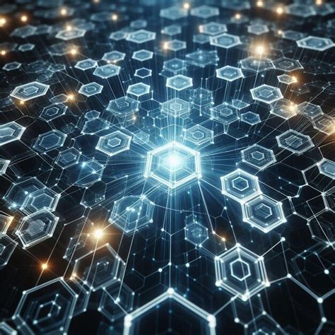 Premium Photo Abstract Hexagonal Blockchain Network Background