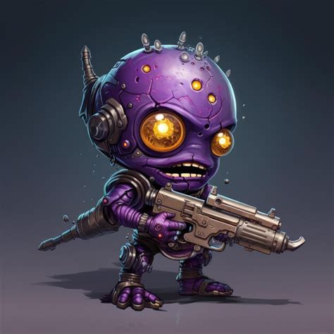 Premium Photo Cute Skinny Steampunk Robot