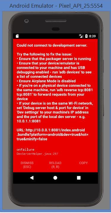 node.js - React Native nodejs android studio emulator error - Stack ...