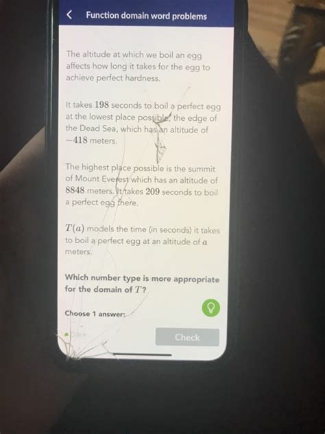 Solved Function Domain Word Problems The Altitude At Which