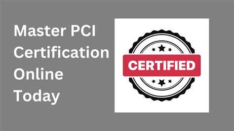 Get Certified With Pci Certification Online Training Pass Your Cert