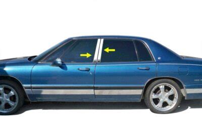 Fits 1991 1996 Buick Park Ave 4pc Stainless Steel Chrome Pillar Post