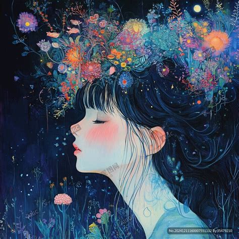 Ai创作图唯美少女与花系列 唯美意境少女插画 梦幻女孩插画 梦幻少女插画 仙气女孩插画 少女与花插画 森系女孩插画 意境人物插画 雏菊少女插画 唯美女孩插画 插画姑娘 女生插画绘画 森系美少女