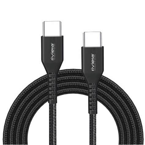 3 Ft Pd Usb C To Usb C High Speed Charge And Sync Nylon Braided Cable