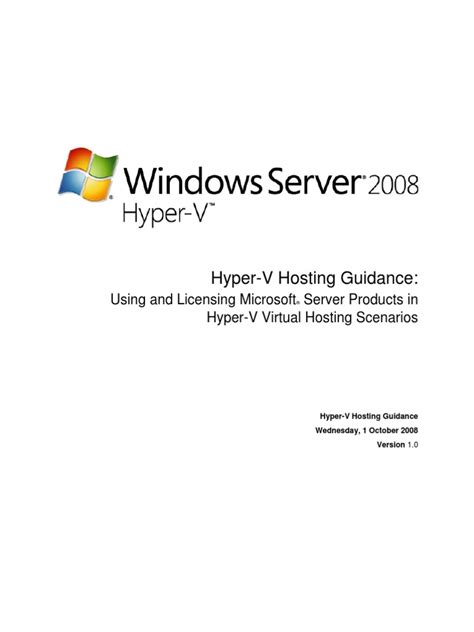 Pdf Windows Hyper V Licensing Whitepaper V1 01 Dokumentips