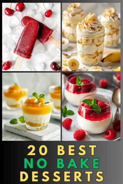 20 No Bake Desserts Easy No Bake Desserts No Bake Desserts Cold