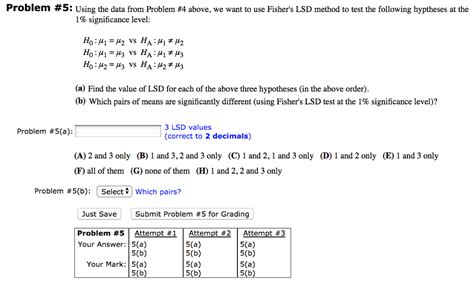 Solved Problem 5 Using The Data From Problem 4 Above We