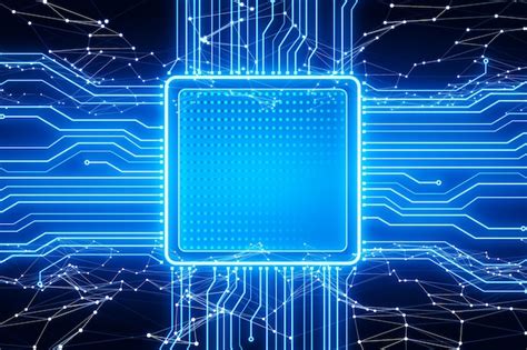 Premium Photo Digital Microchip On Abstract Background