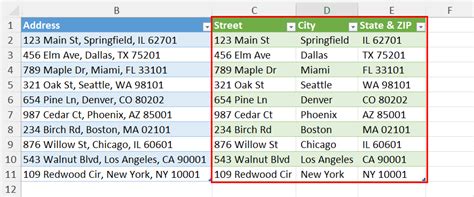 5 ways to separate addresses in microsoft excel how to excel