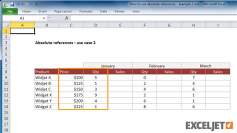Excel Tutorial How To Use Absolute References Example 2