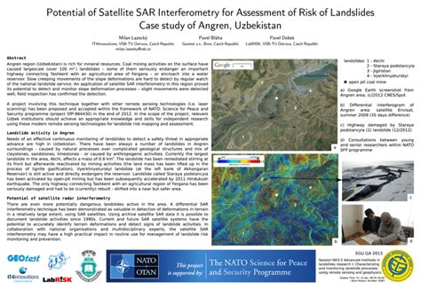 Pdf Potential Of Satellite Sar Interferometry For Assessment Of Risk