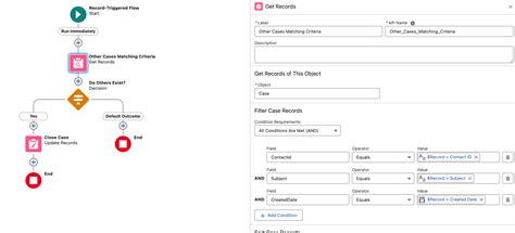 visual workflow how to use get records and decision element in a flow