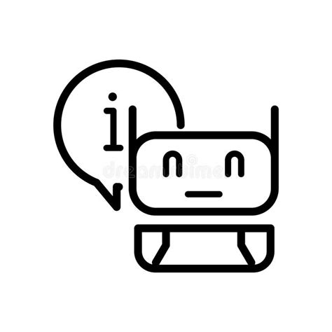 Icono Lineal Del Servicio De Chatbot Ilustración Del Vector Ilustración De Ayuda Pantalla
