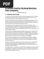 Layer Poultry Farming Business Plan Pdf Sales Poultry Farming