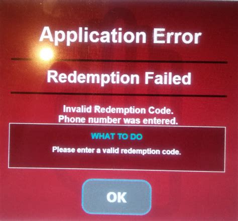 why is the cashier seeing invalid redemption code error on the pos