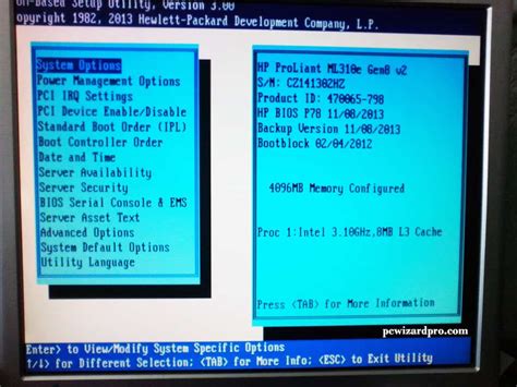 Proliant Ml310e Gen8 V2 Smart Array Configuration Press F5