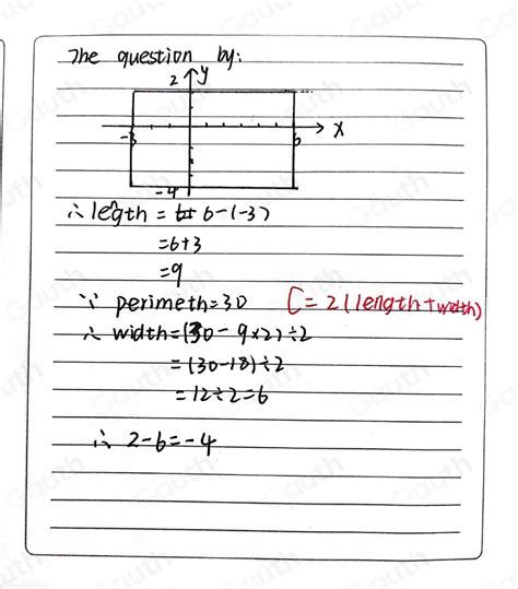 solved the upper left coordinates on a rectangle are 3 2 and the
