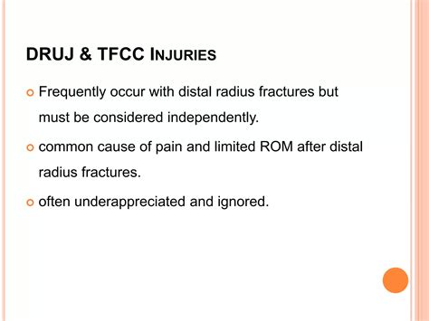 Druj And Tfcc Injuries F Pptx