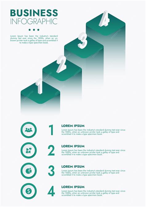 Premium Vector Infographic Template For Presentation Business Data Visualization Process Chart