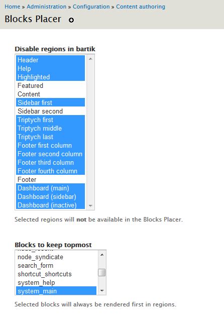 Blocks Placer Drupal Org