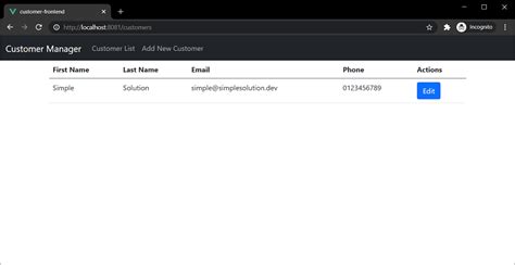 Spring Boot Restful API And Vue Js Frontend