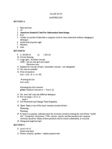 class xi cs answer key pdf cybercrime information technology