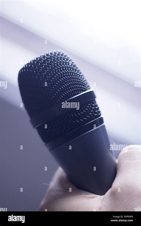 Audio Recording Vocal Studio Professional Microphone To Record Singing Or Voice Overs Held In