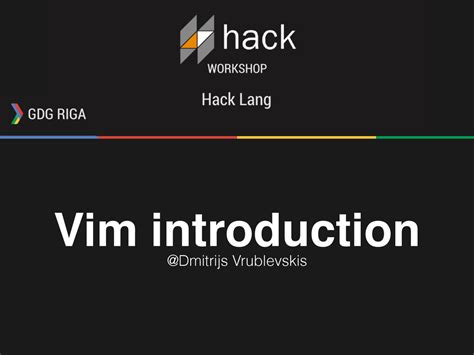 vim introduction speaker deck