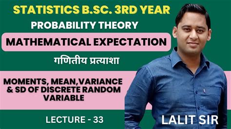 Mathematical Expectation Mean Variance And Standard Deviation Of