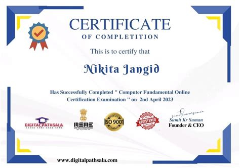Nikita Jangid On Linkedin Hello Everyone Im Glad To Share That I Have Completed Computer