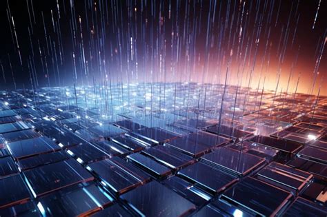 Futuristic Dimensionality Cube And Grid Space In Detailed 3d Rendering