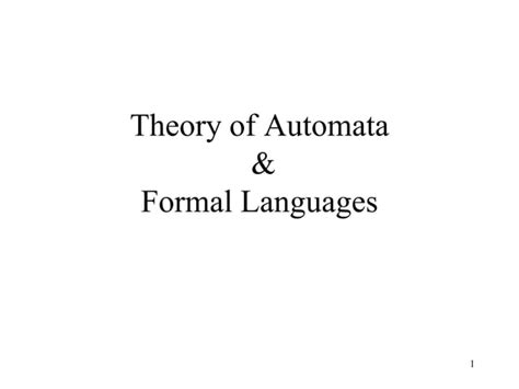 Finite Automata PPT Programming Languages Computing
