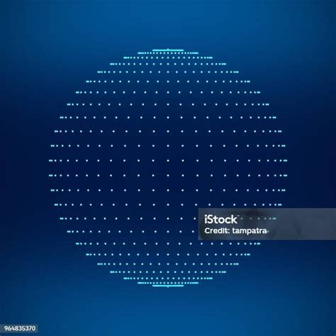 파란 구체입니다 기술 개념에 검은 바탕에 도트와 네트워크 연결 3 차원 일러스트 레이 션 행성에 대한 스톡 사진 및 기타 이미지 Istock