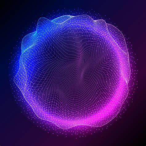 Abstract Sphere Design With Flowing Particles 1072270 Vector Art At