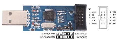 USB programátor USBasp ISP AVR ATMega x51