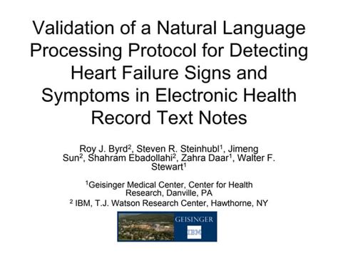 Validation Of A Natural Language Processing Protocol For Detecting