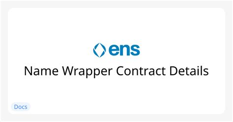Name Wrapper Contract Details Ens Docs