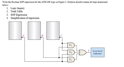 Solved Write The Boolean Sop Expression For The And Or Logic