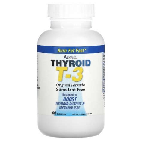 Absolute Nutrition Thyroid T 3 Original Formula 60 Capsules 60 Count Qfc