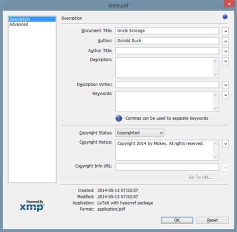Newline In Copyright Notice String Xmp Pdf Metadata Tex Latex