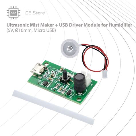 ultrasonic mist maker usb driver module for humidifier 5v Ø16mm micro usb ce store
