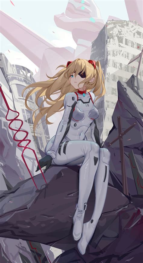 Souryuu Asuka Langley And Eva 02 Neon Genesis Evangelion And 2 More