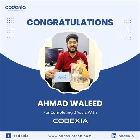Codexia Technologies On Linkedin Congratulations Workanniversaries