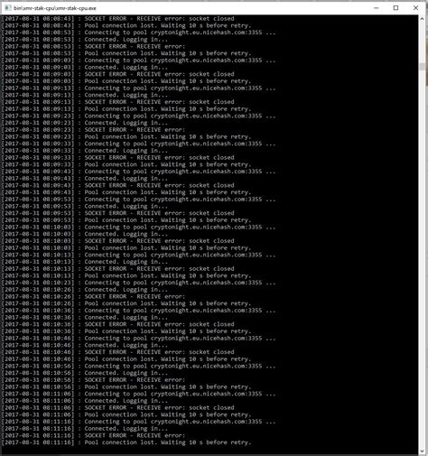 Continuous Connection Errorsstill Not Resolved · Issue 343 · Nicehash