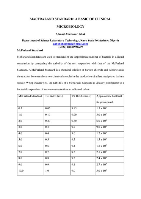 Preparation Of Mcfarland Standard In Laboratory 47 Off